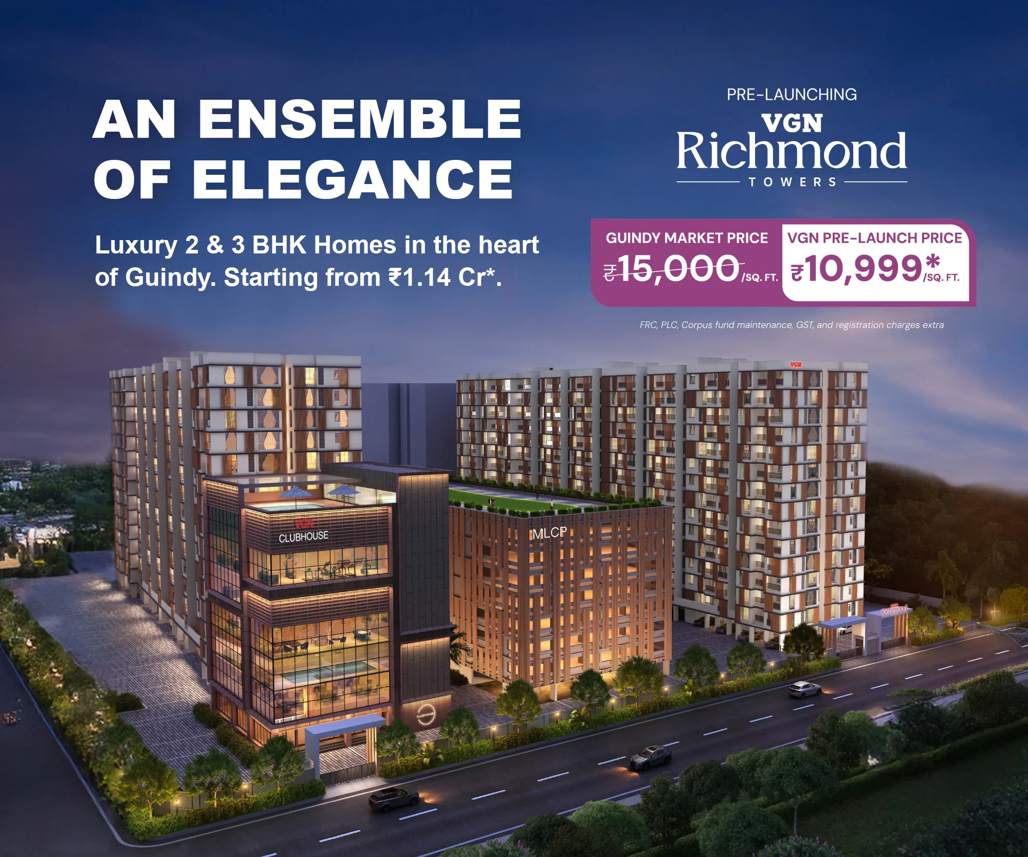 Luxury 2 & 3 BHK Homes in the Heart of Guindy - VGN